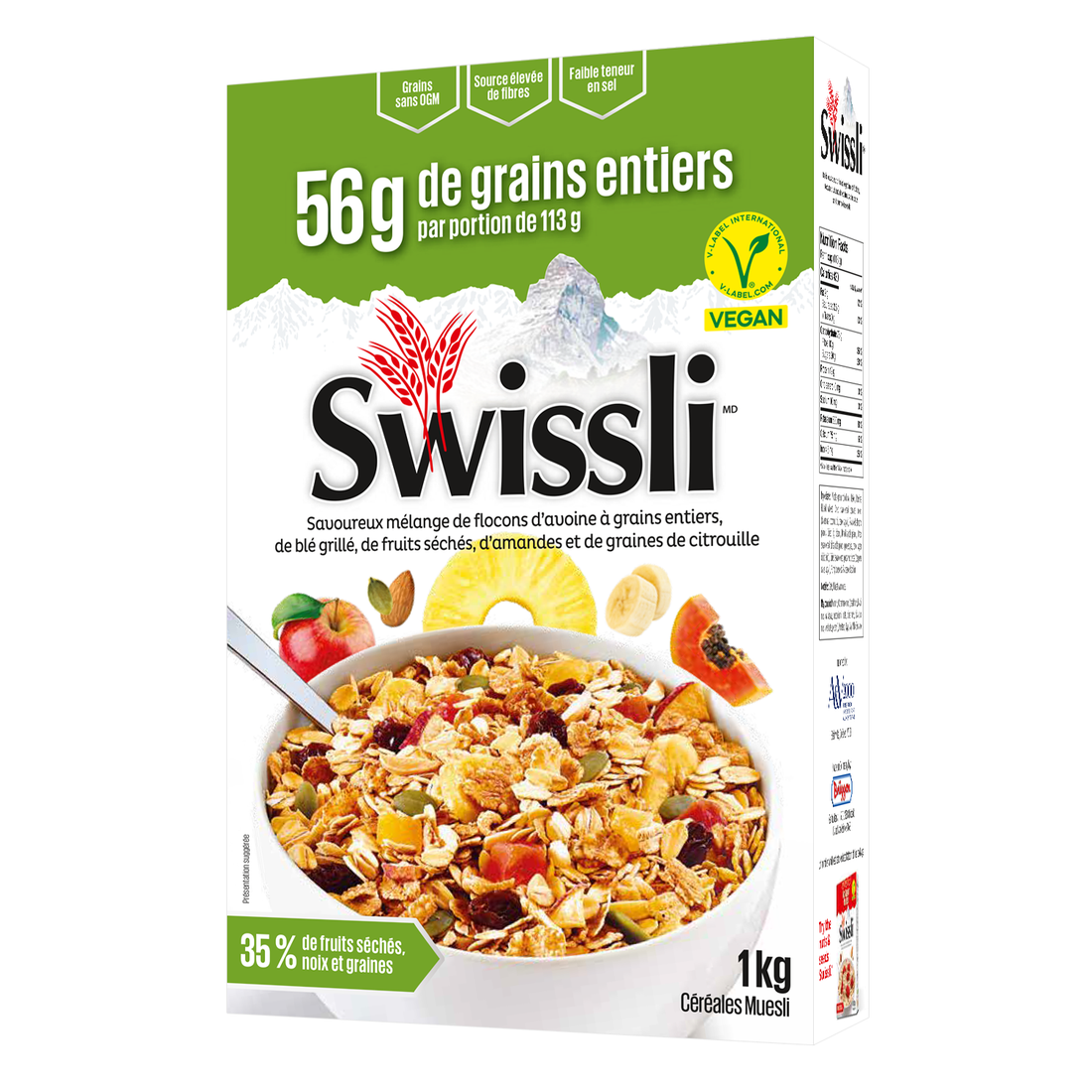 35% Fruit & Nut Muesli - 1 kg - Pack of 14 – A & V 2000 INC